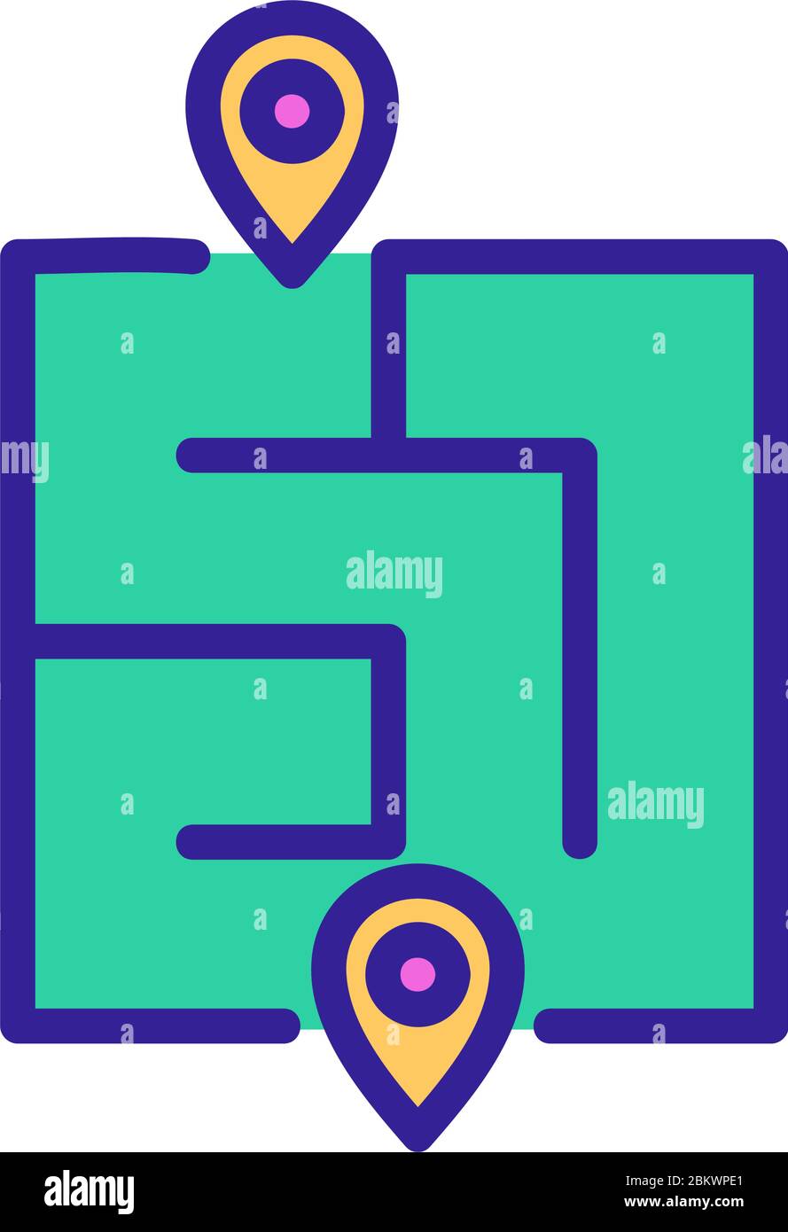 begin and end of maze icon vector outline illustration Stock Vector ...