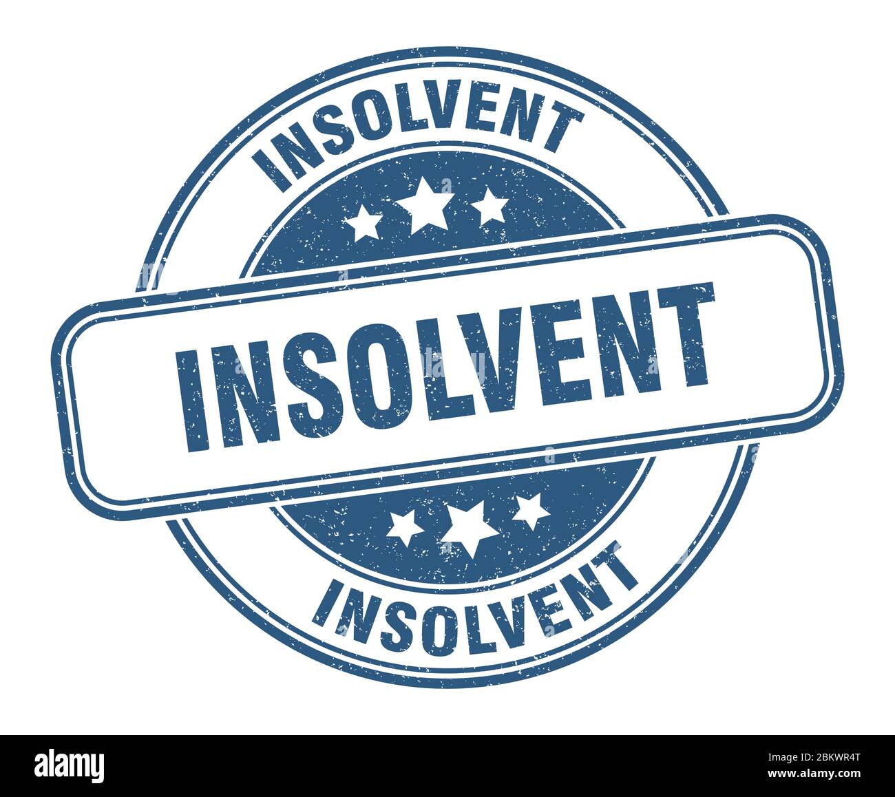insolvent stamp. insolvent round grunge sign. label Stock Vector Image ...