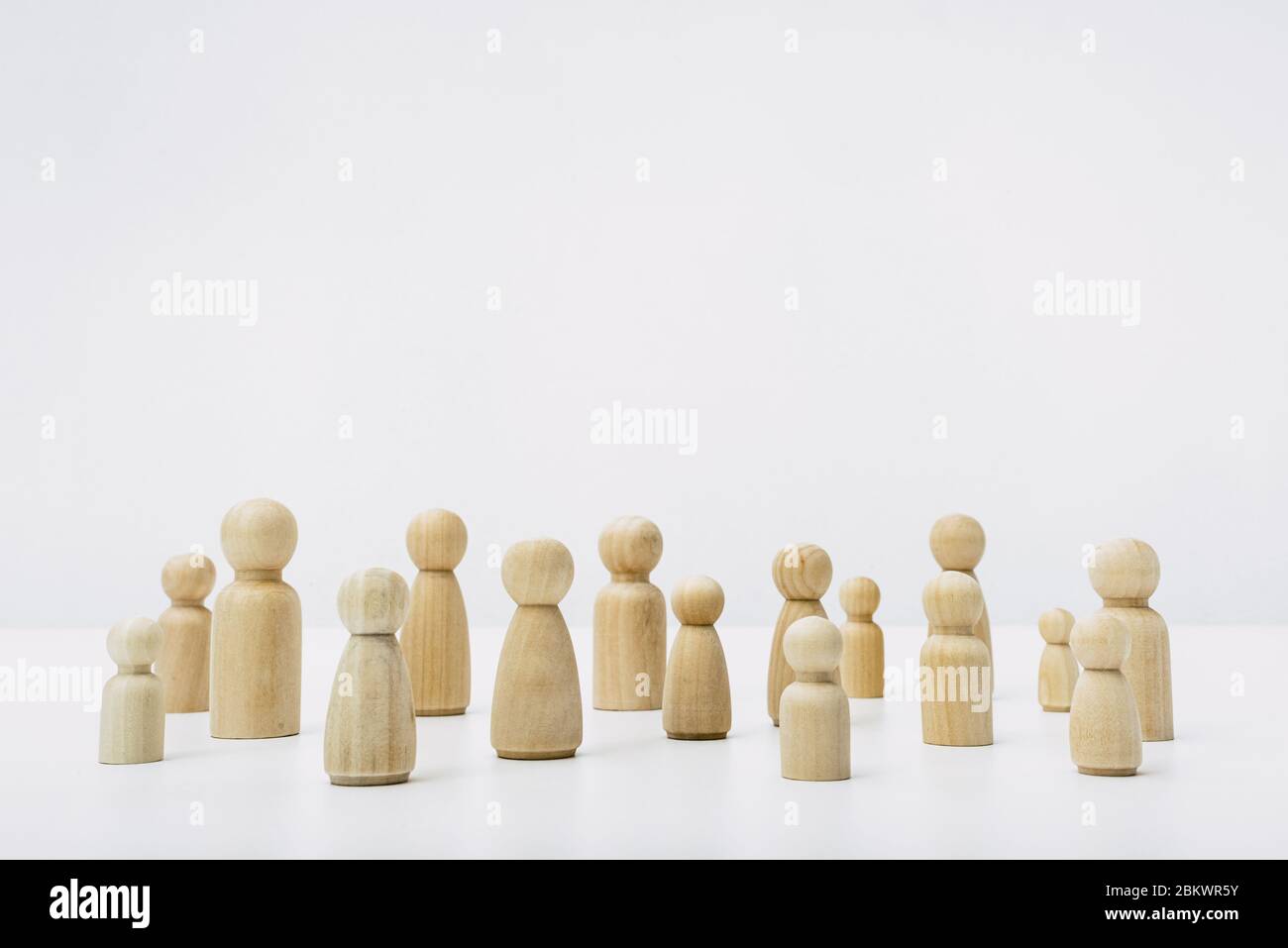 Shapes of people grouped in solidarity community with simple white ...