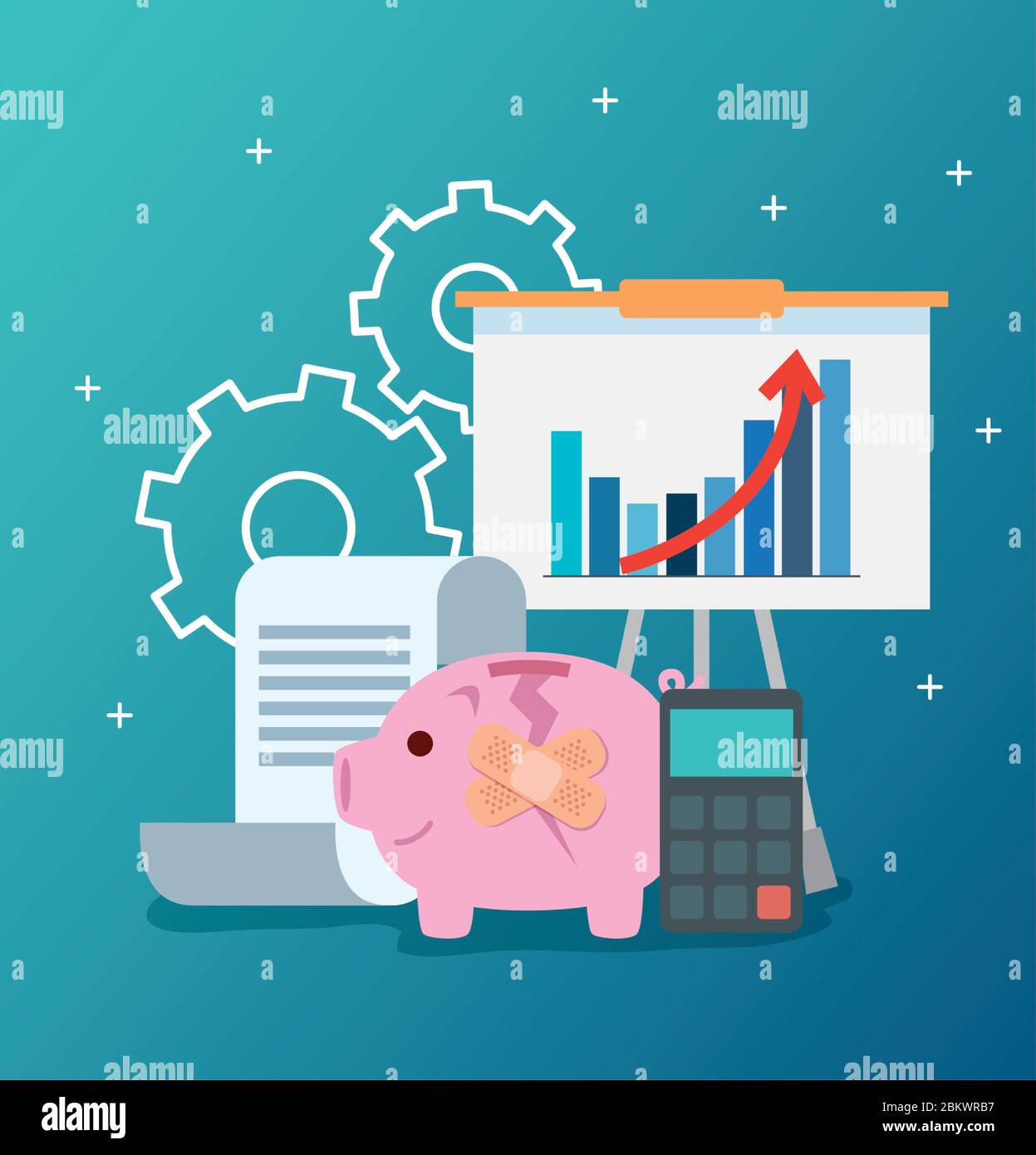 infographic of financial recovery with icons Stock Vector Image & Art ...