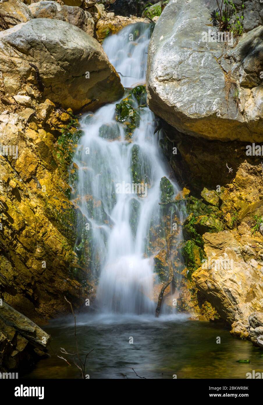 Small waterfall on clear mountain river hi-res stock photography and ...