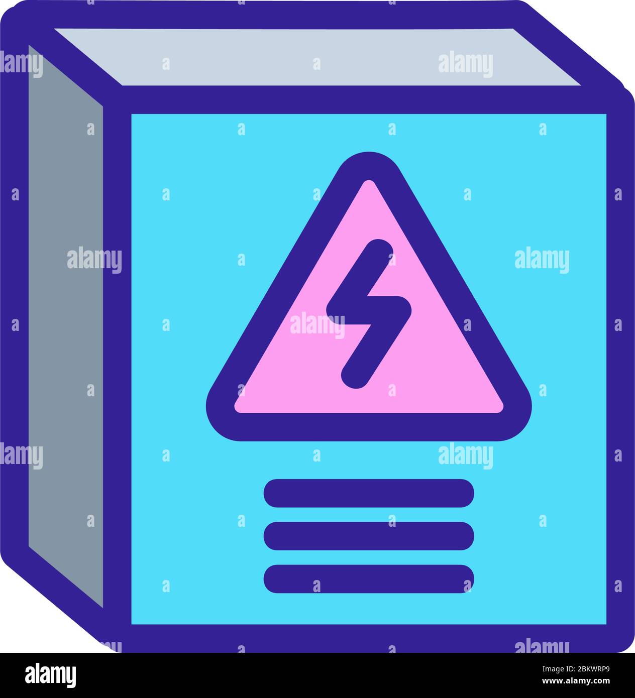 electrical box icon vector outline illustration Stock Vector Image ...