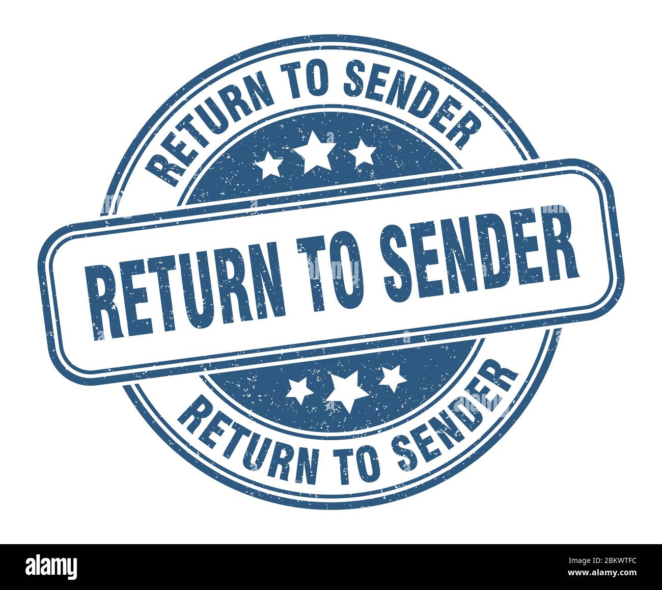 return to sender stamp. return to sender round grunge sign. label Stock ...