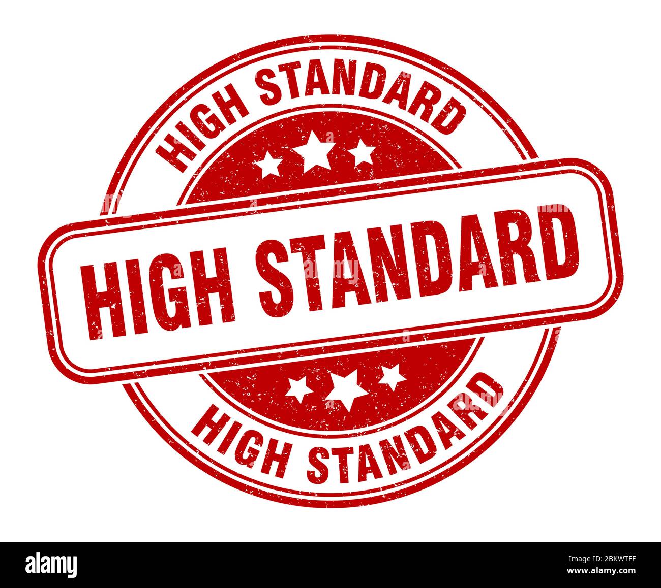 high standard stamp. high standard round grunge sign. label Stock ...