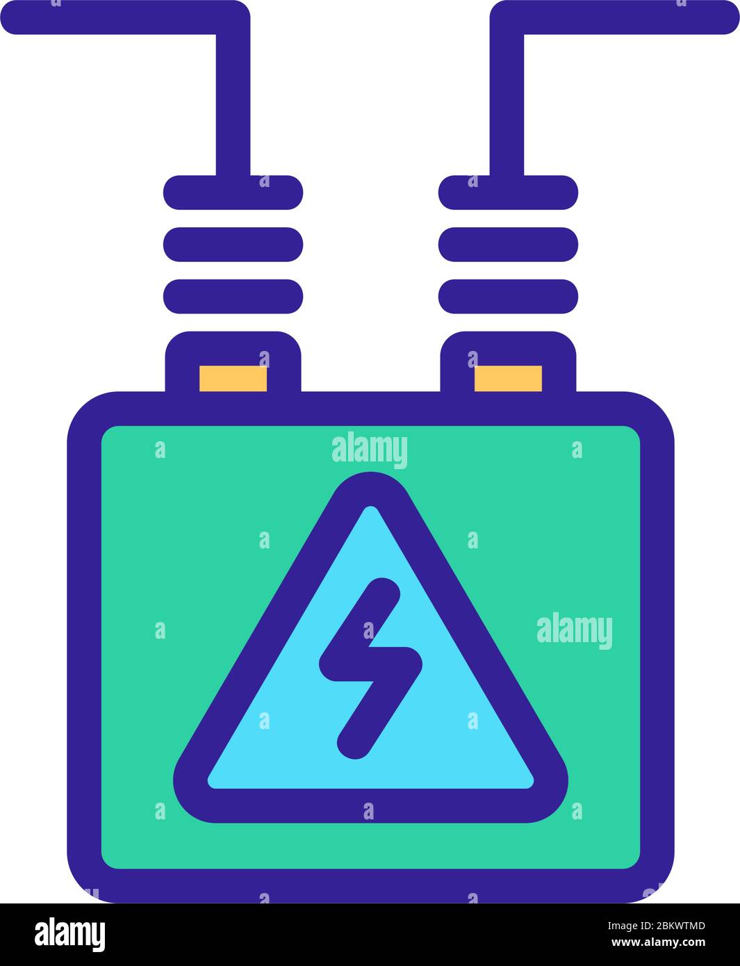 power shield icon vector outline illustration Stock Vector Image & Art ...
