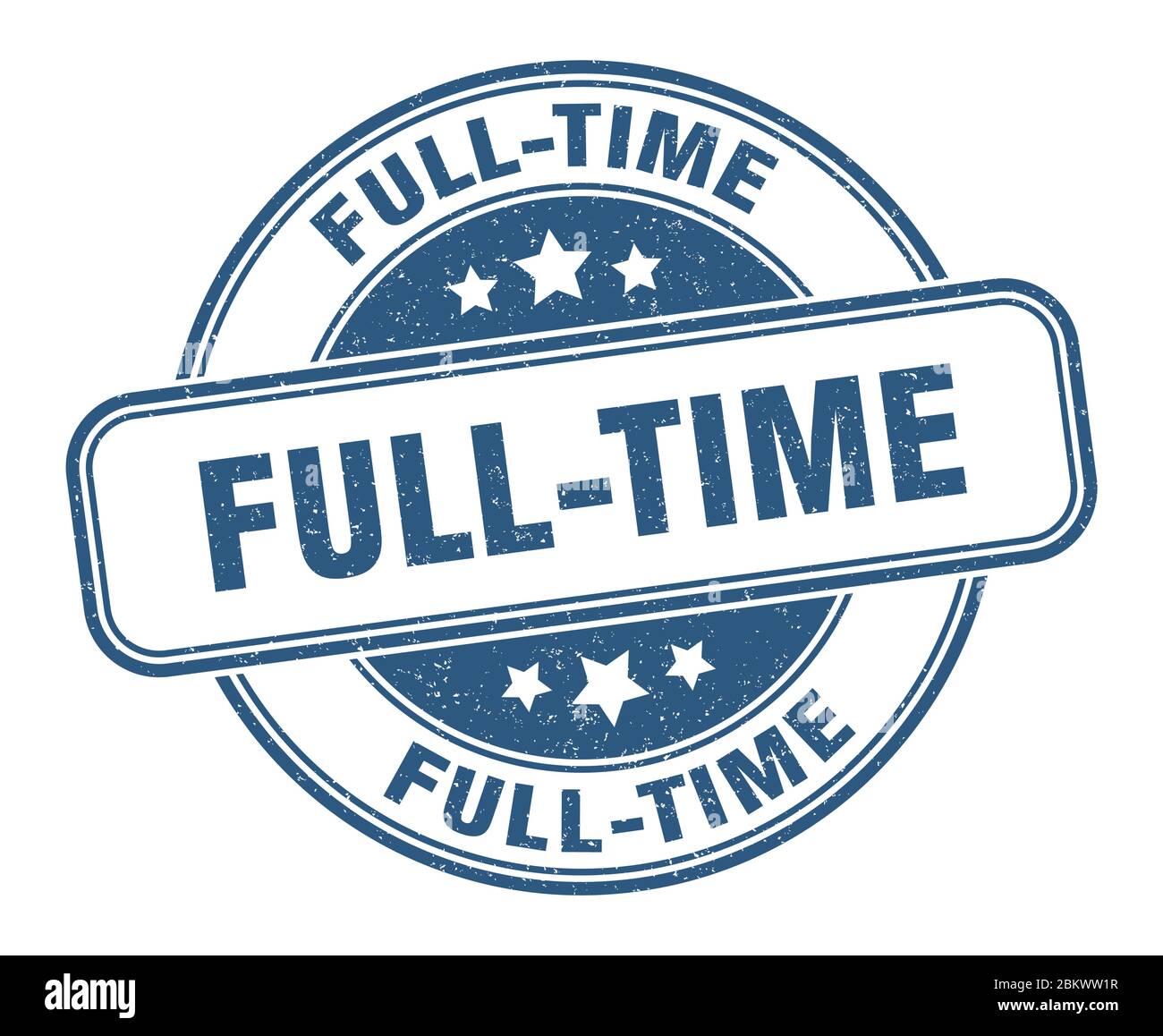 full-time stamp. full-time round grunge sign. label Stock Vector Image ...