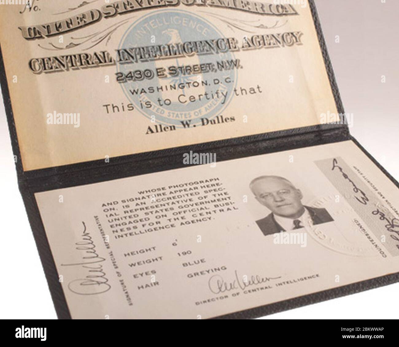 Identification Card of Allen W. Dulles Stock Photo - Alamy