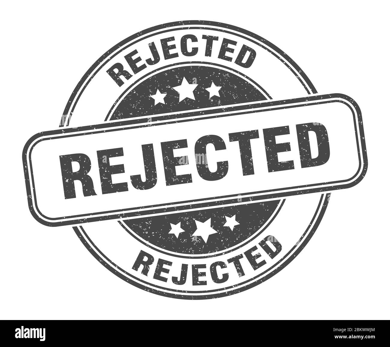 rejected stamp. rejected round grunge sign. label Stock Vector Image ...