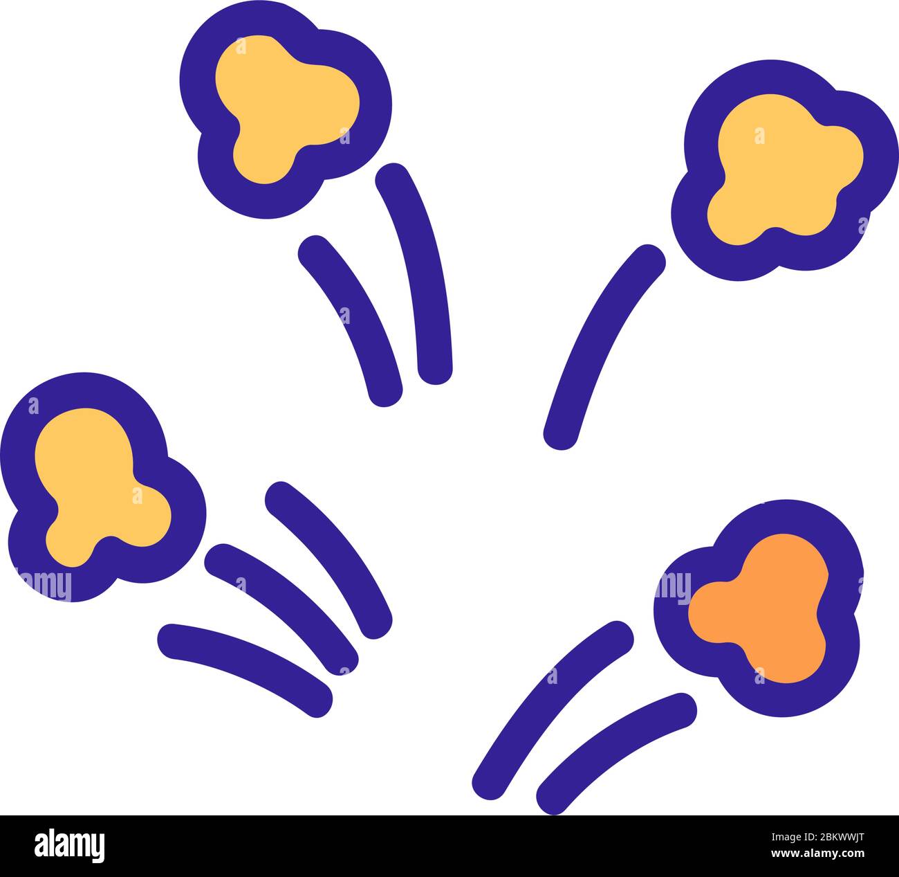 exploding corn grains icon vector outline illustration Stock Vector ...