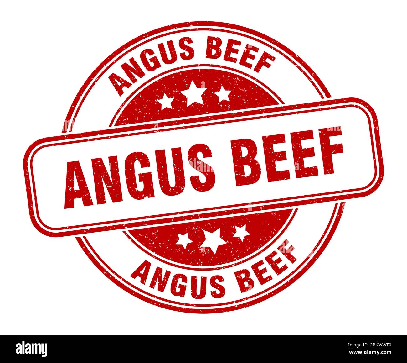 angus beef stamp. angus beef round grunge sign. label Stock Vector ...