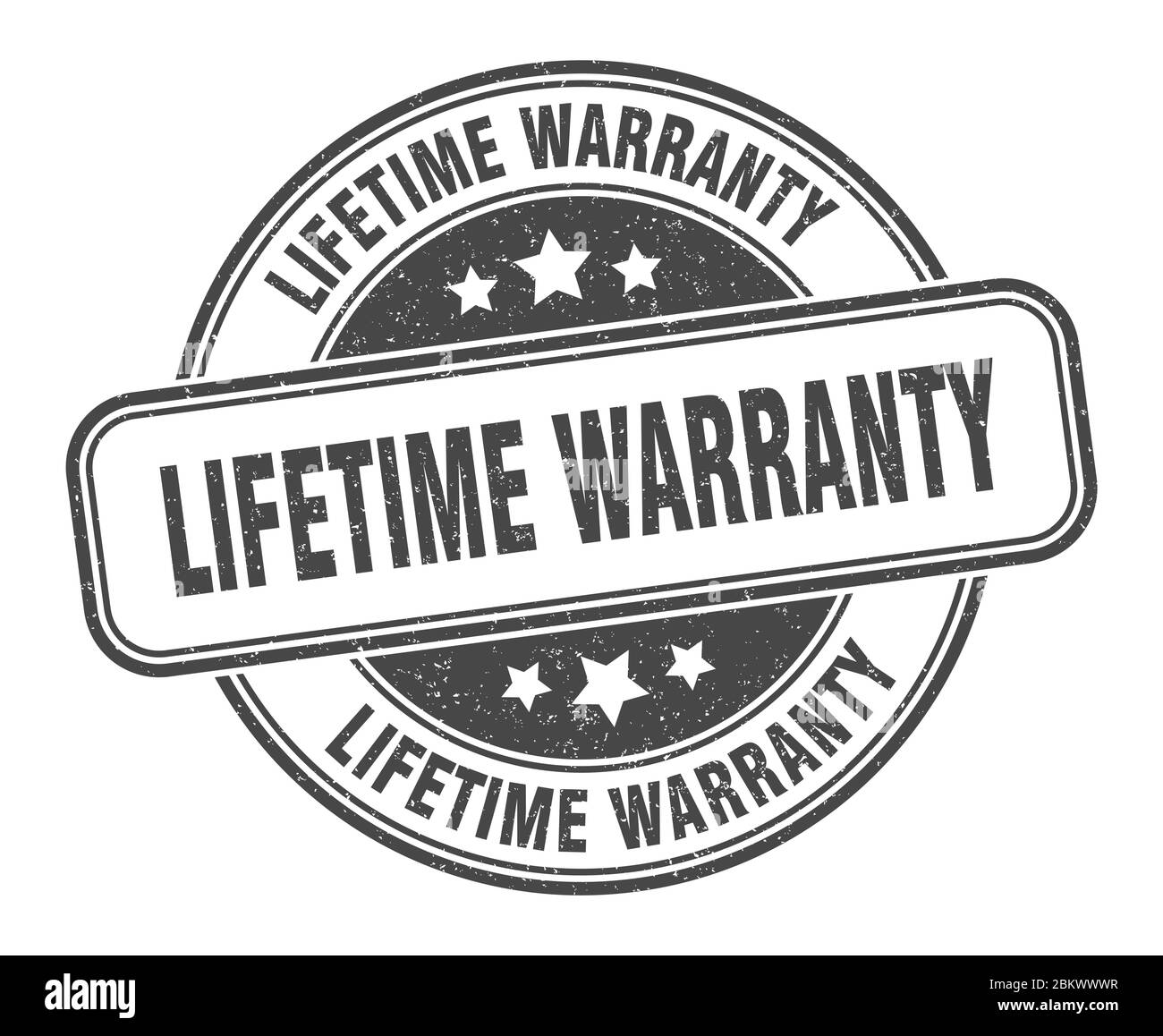 lifetime warranty stamp. lifetime warranty round grunge sign. label ...