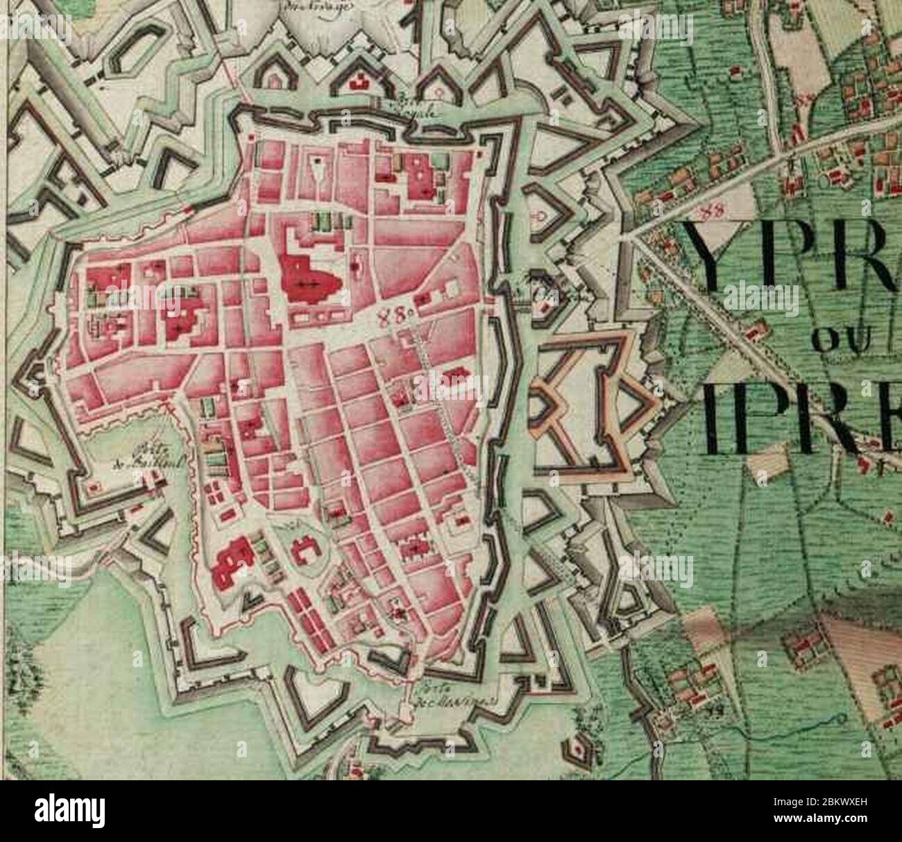 Map of ieper hi-res stock photography and images - Alamy