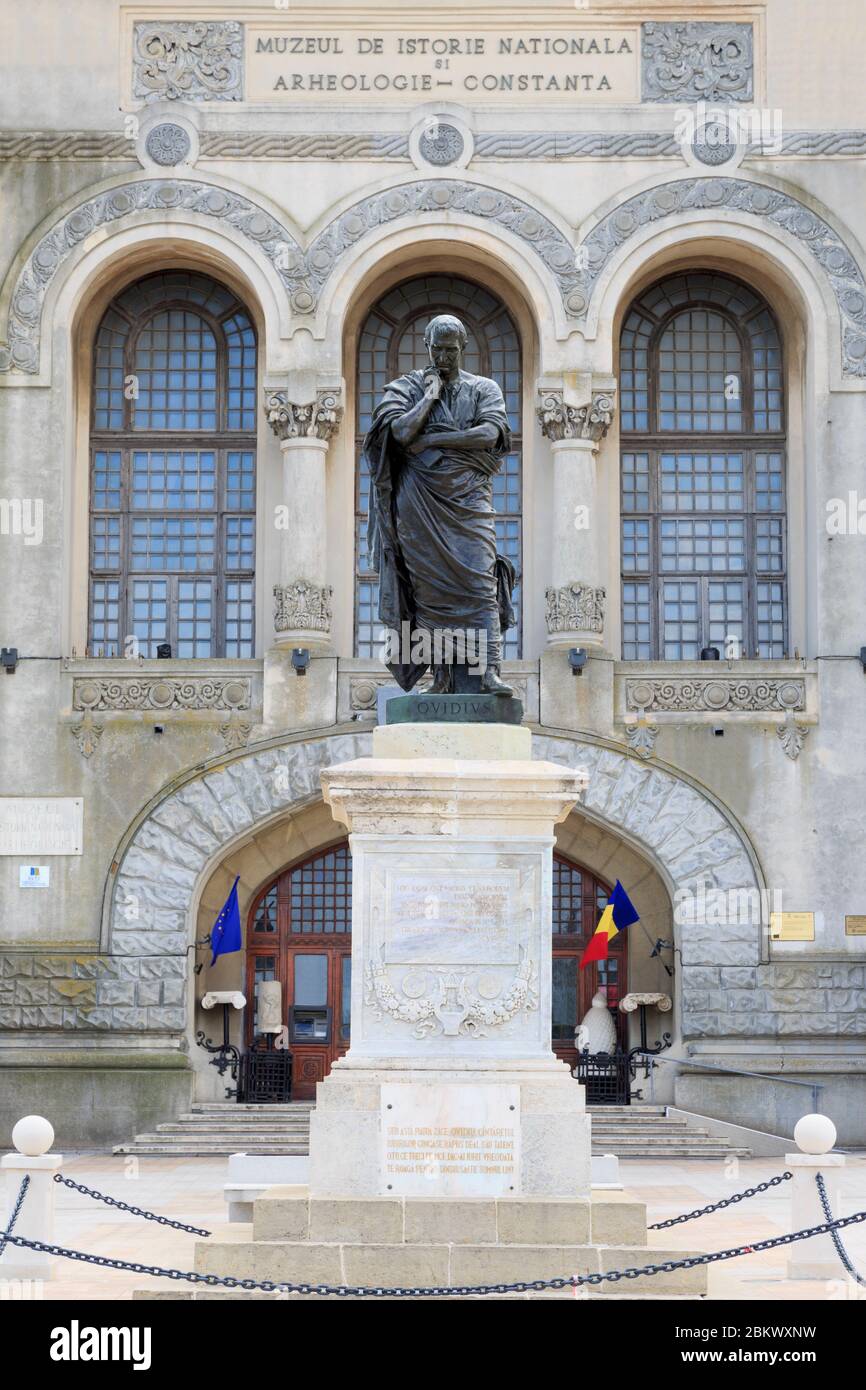 Ovidius Publius Naso Statue & Archaeology Museum, Constanta, Dobruja ...