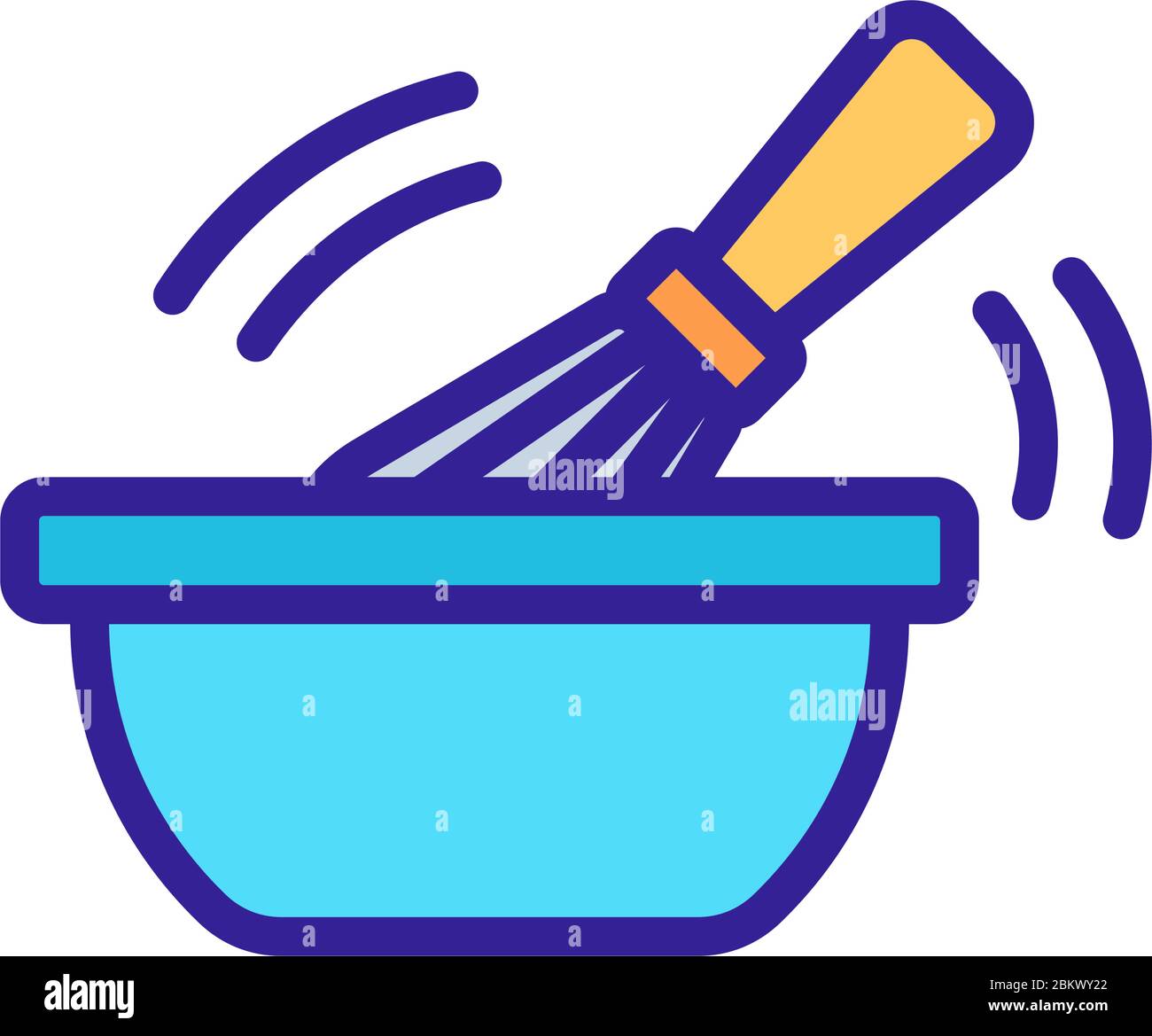 bowl whisk icon vector outline illustration Stock Vector Image & Art - Alamy