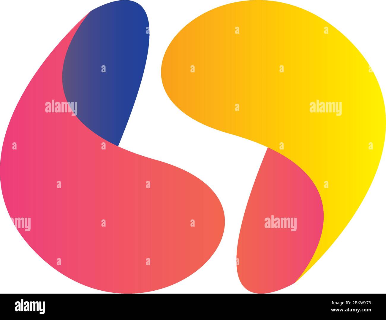 Abstract commas shapes gradient style icon design, Logo brand and ...