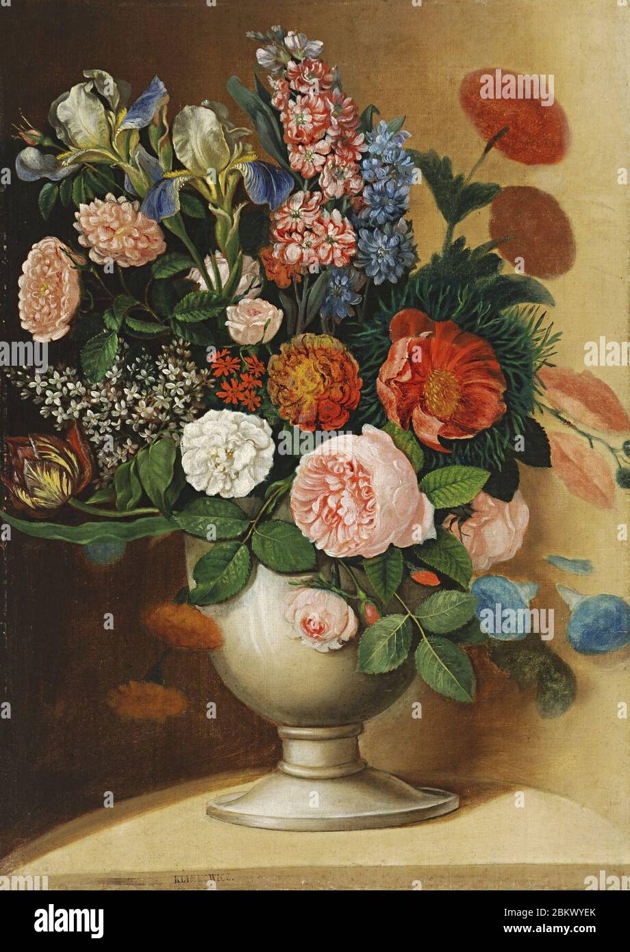 Ignác Klimkovič - Váza so záhradnými kvetmi Stock Photo - Alamy