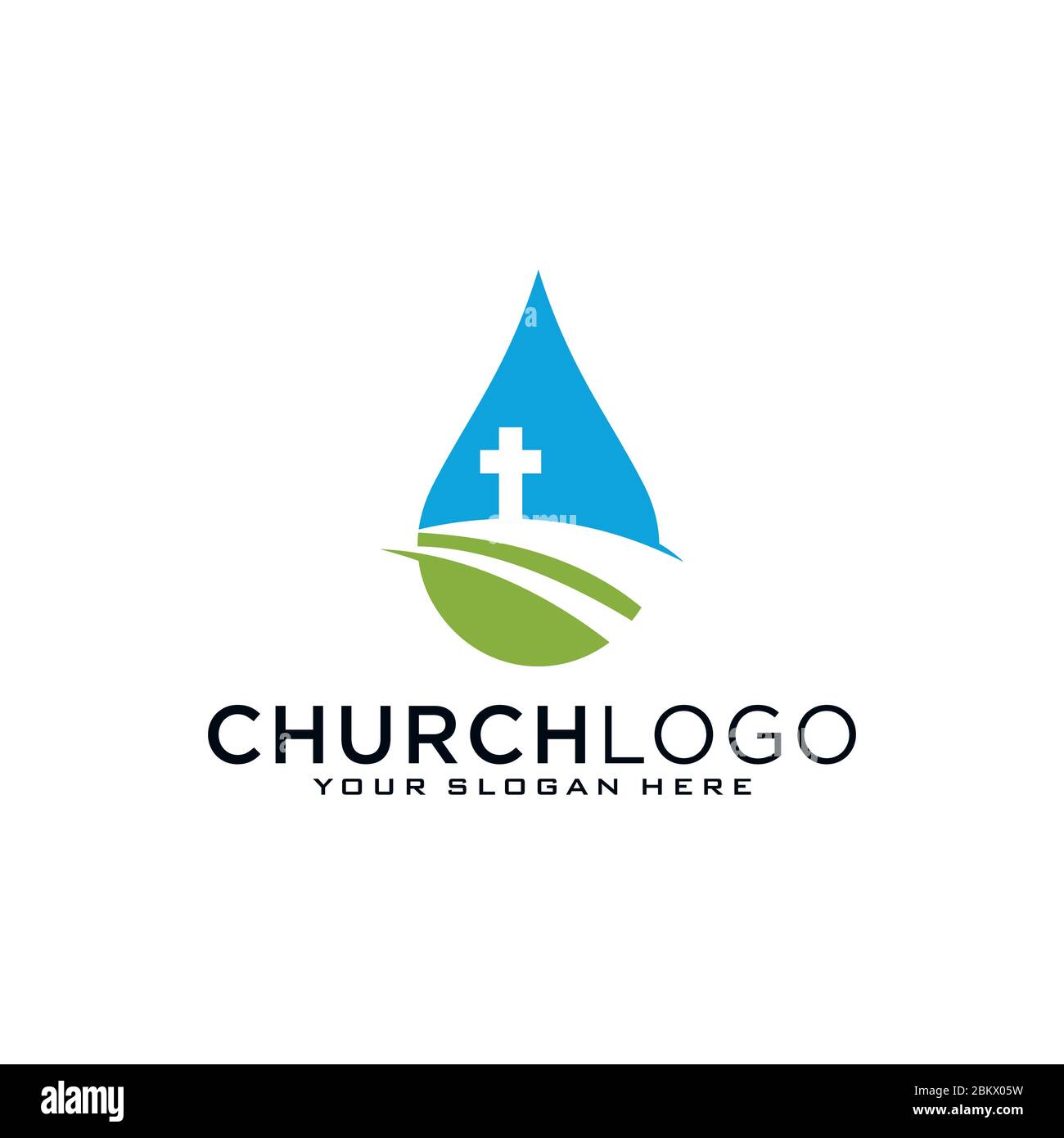 Jesus christian cross logo design hi-res stock photography and images ...