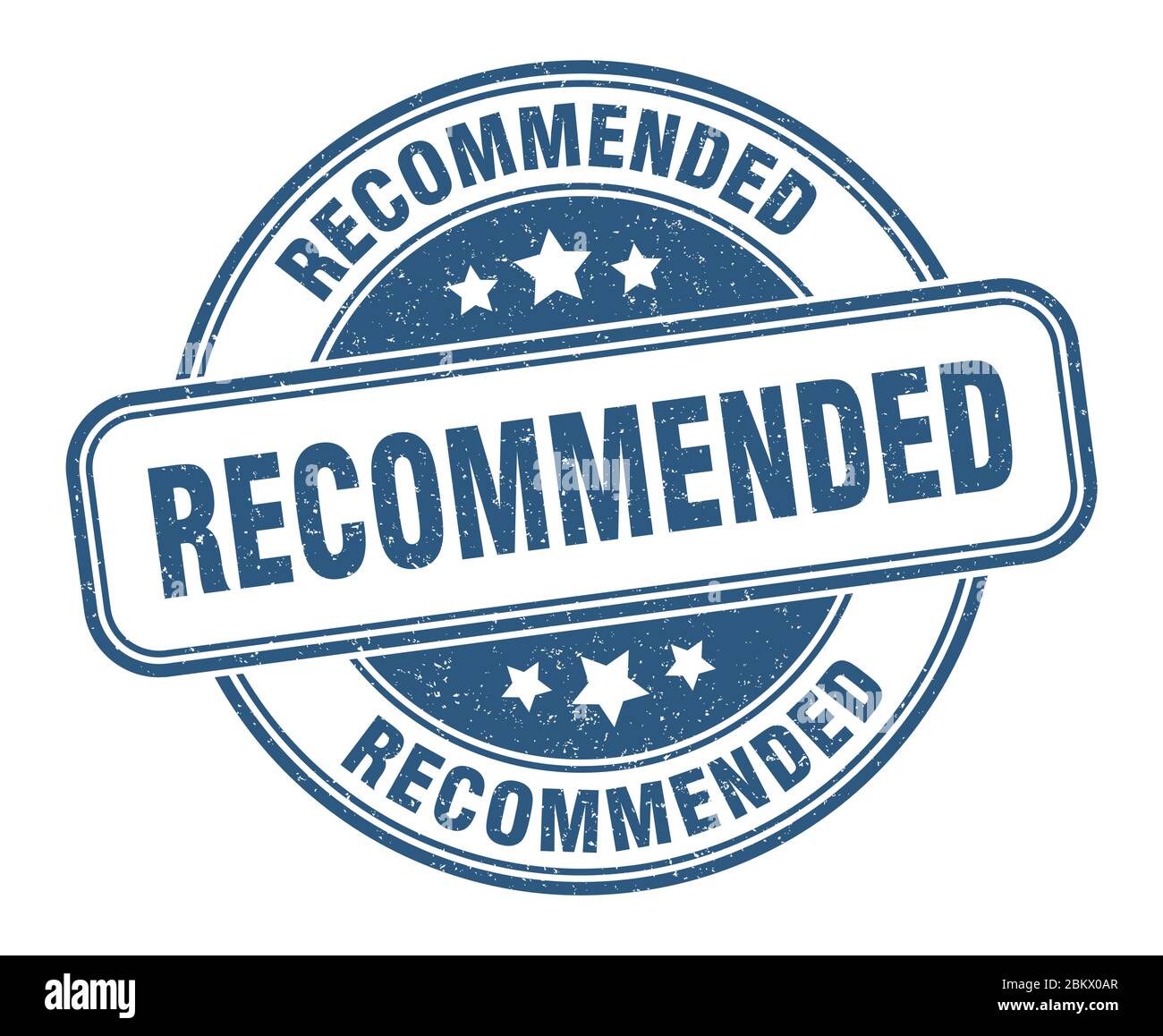 recommended stamp. recommended round grunge sign. label Stock Vector ...