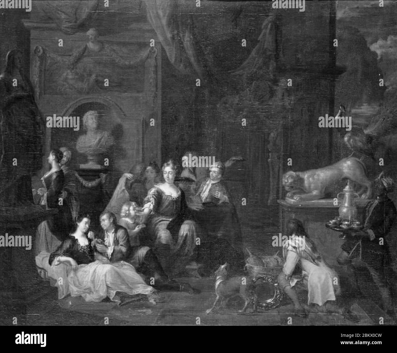 Ignatius van der Beken - Gallant Company on a Terrace Stock Photo - Alamy