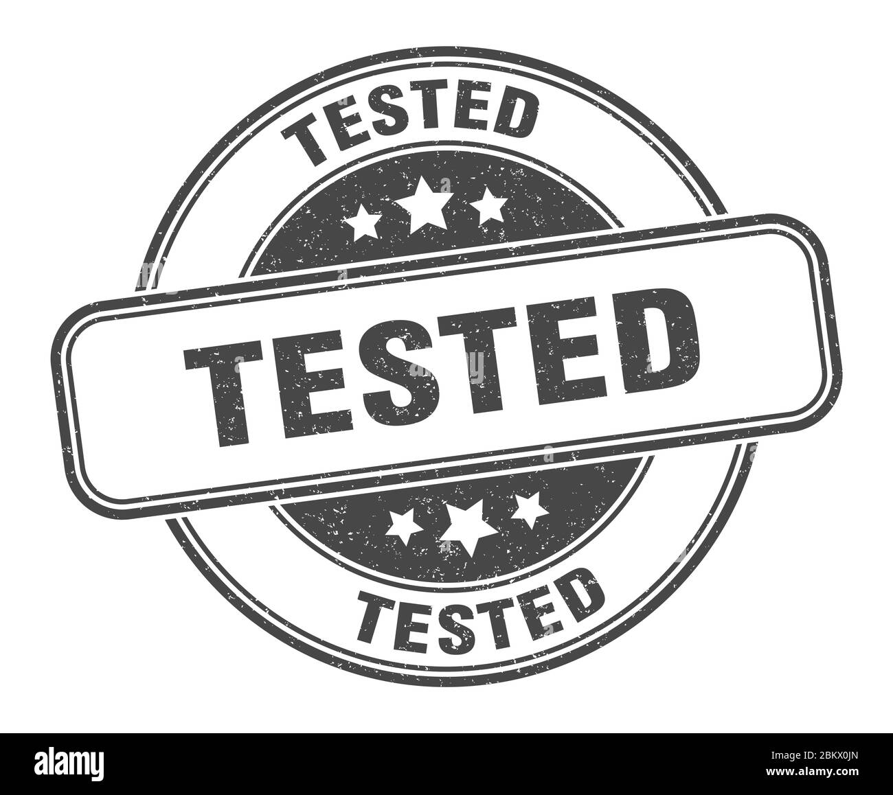 tested stamp. tested round grunge sign. label Stock Vector Image & Art ...