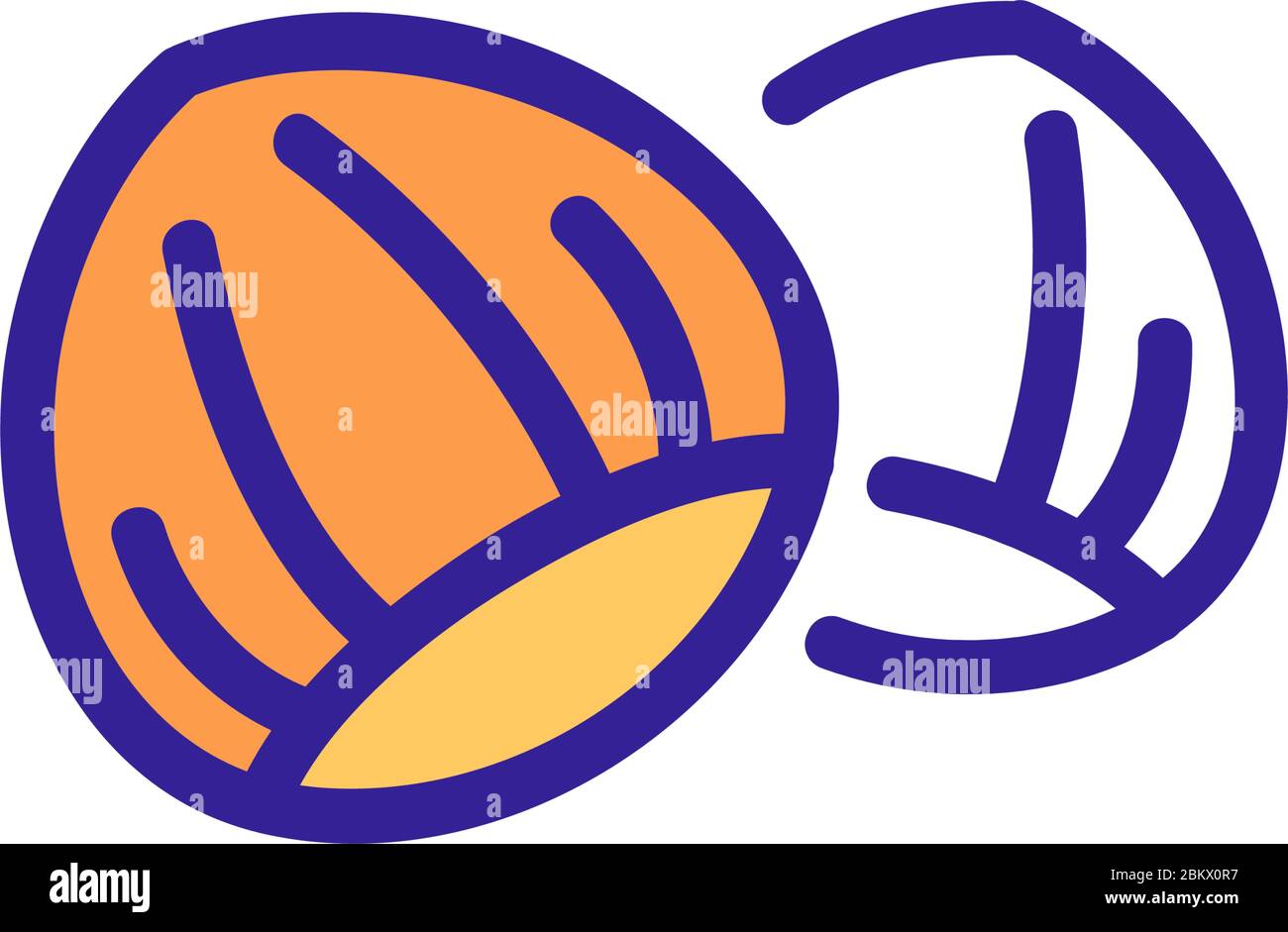 hazel kernels icon vector outline illustration Stock Vector Image & Art ...
