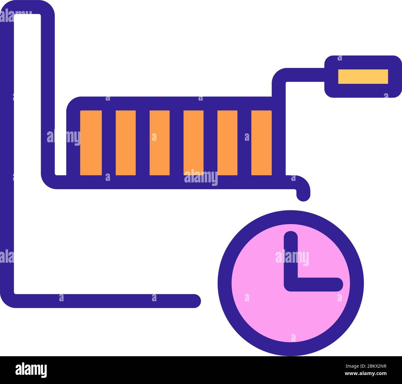 time based deep frying icon vector outline illustration Stock Vector ...