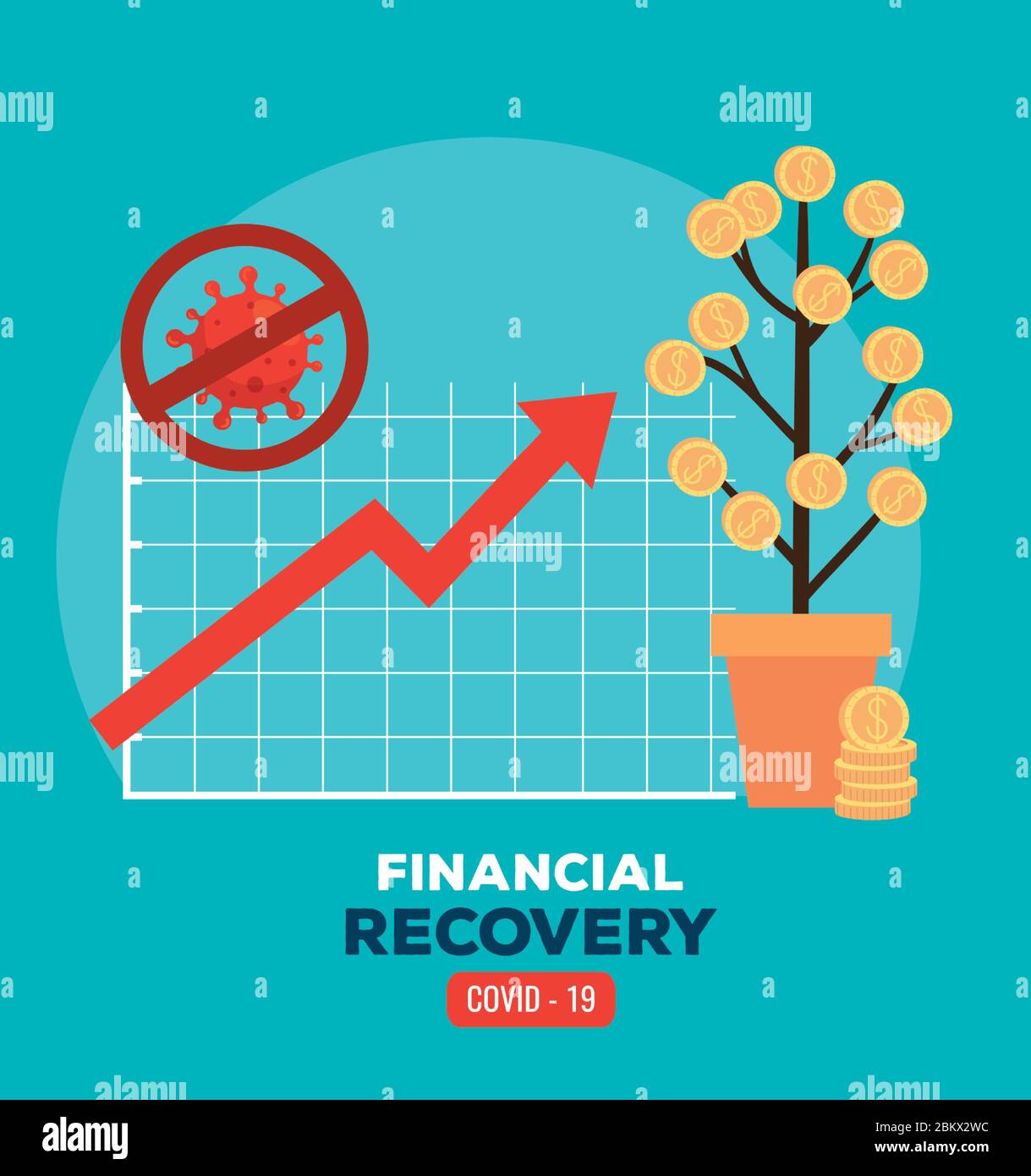 infographic of financial recovery with icons Stock Vector Image & Art ...