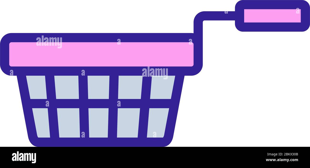 pulling out frying basket icon vector outline illustration Stock Vector ...