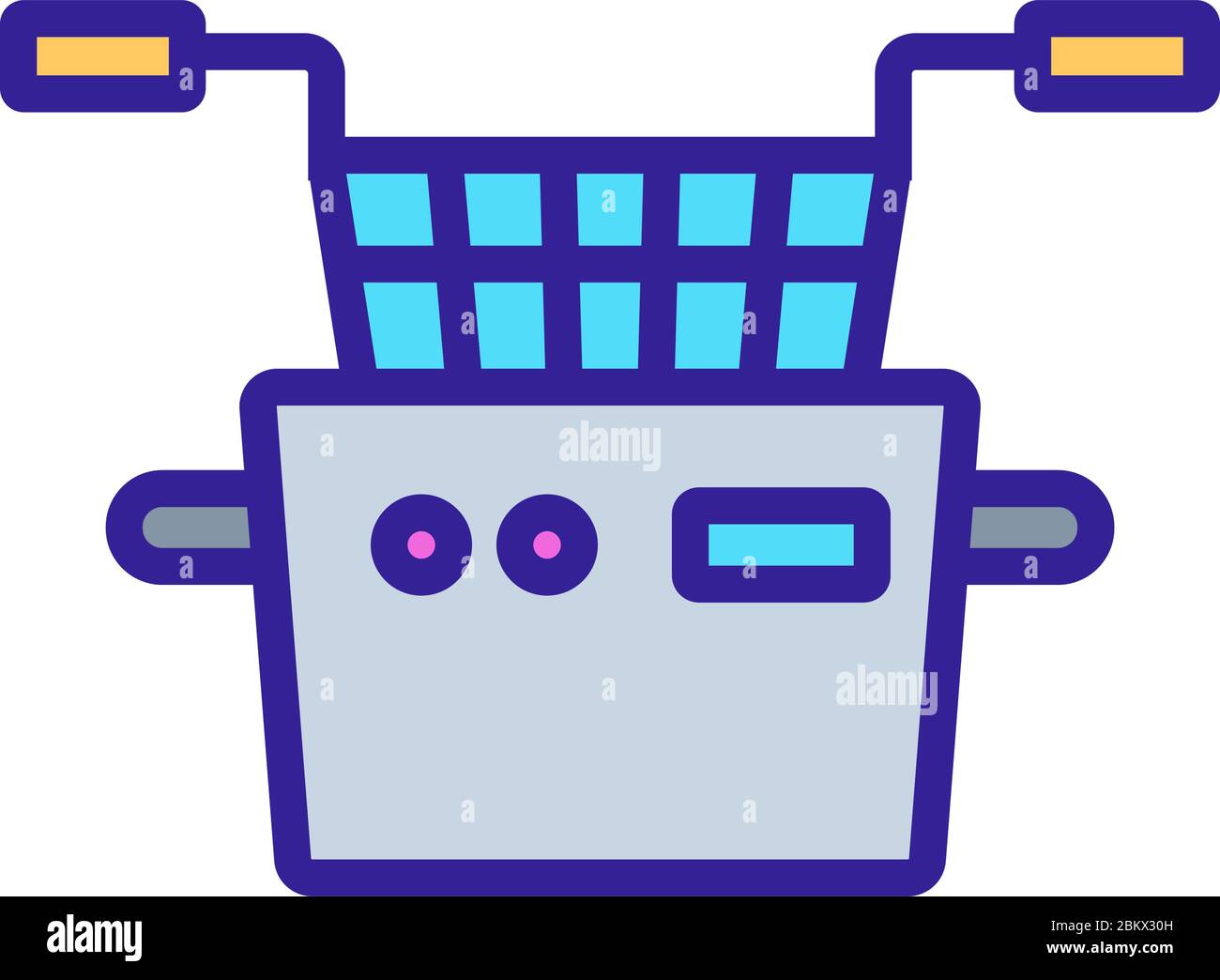 deep fried potatoes icon vector outline illustration Stock Vector Image ...