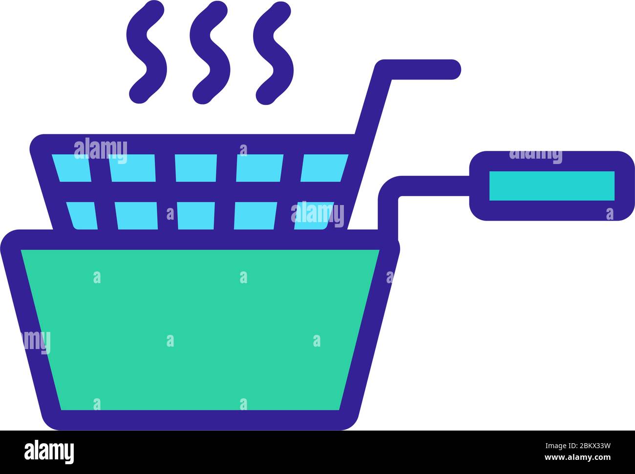 frying basket icon vector outline illustration Stock Vector Image & Art ...