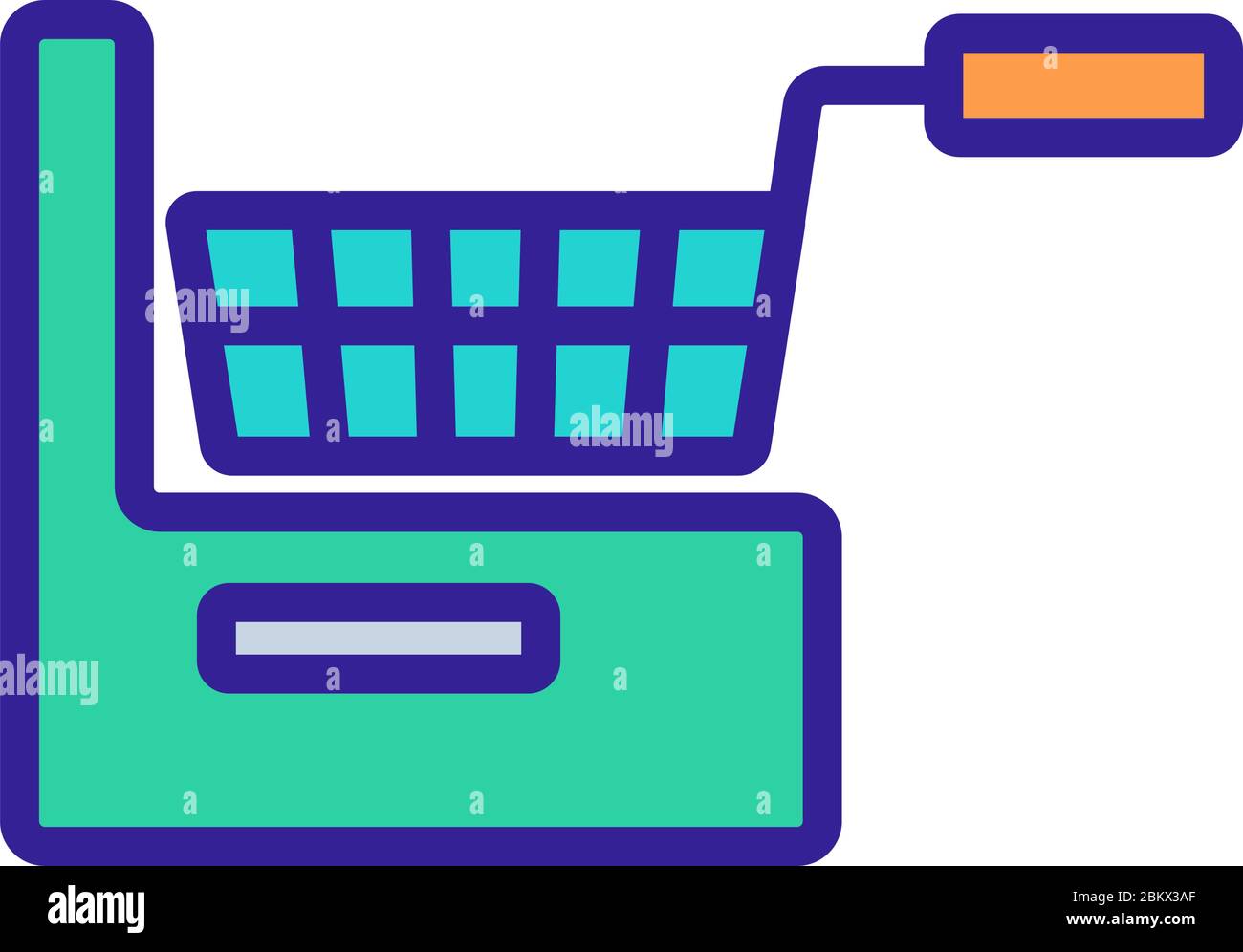 deep frying potatoes icon vector outline illustration Stock Vector ...