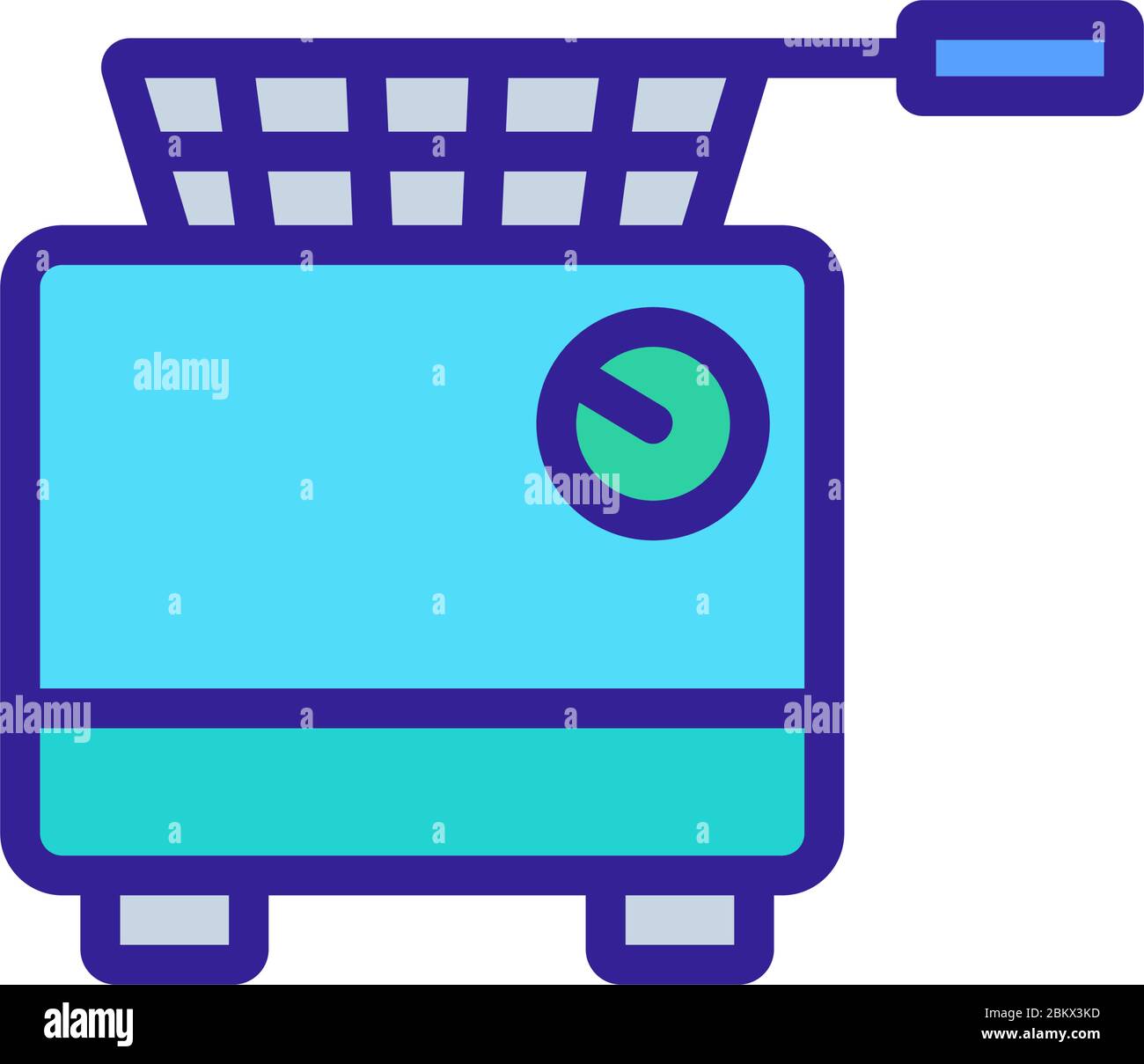 deep fryer side view icon vector outline illustration Stock Vector ...