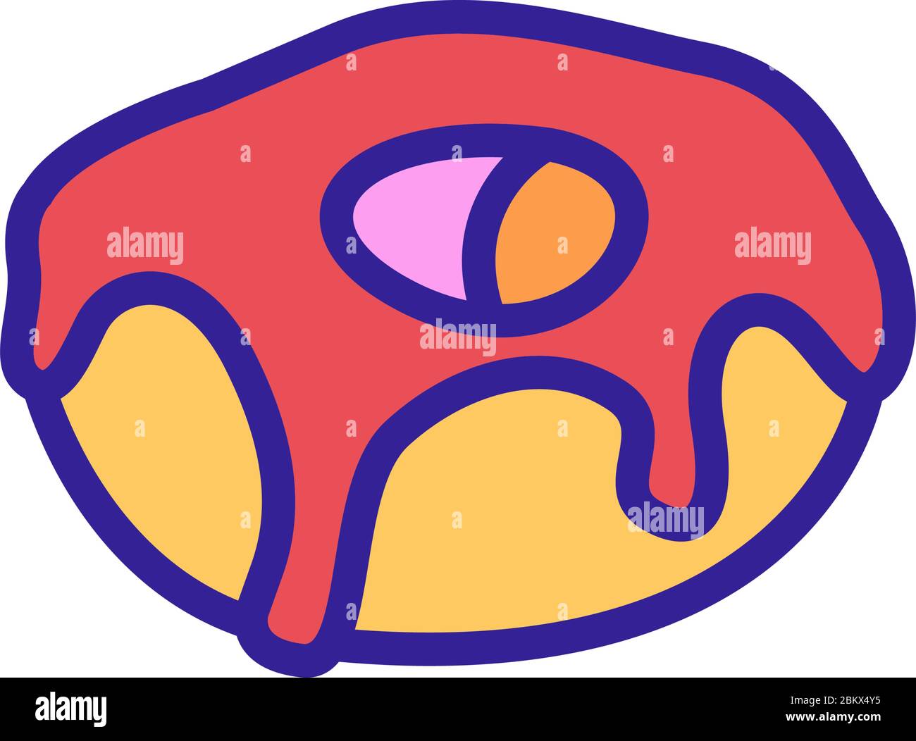 donut box icon vector outline illustration Stock Vector Image & Art - Alamy
