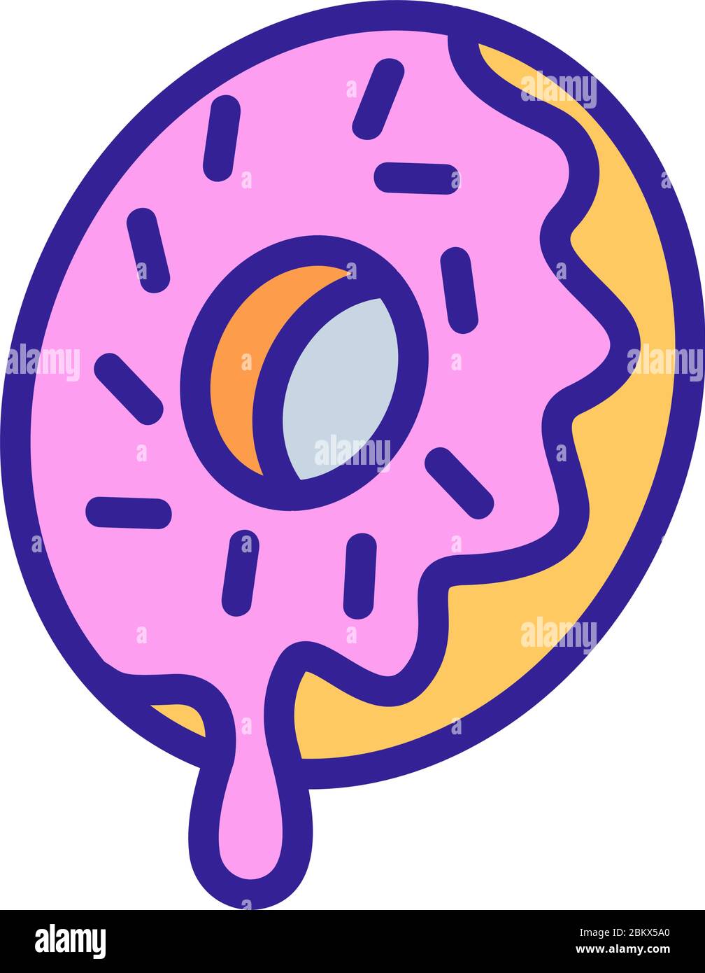 icing donut icon vector outline illustration Stock Vector Image & Art ...