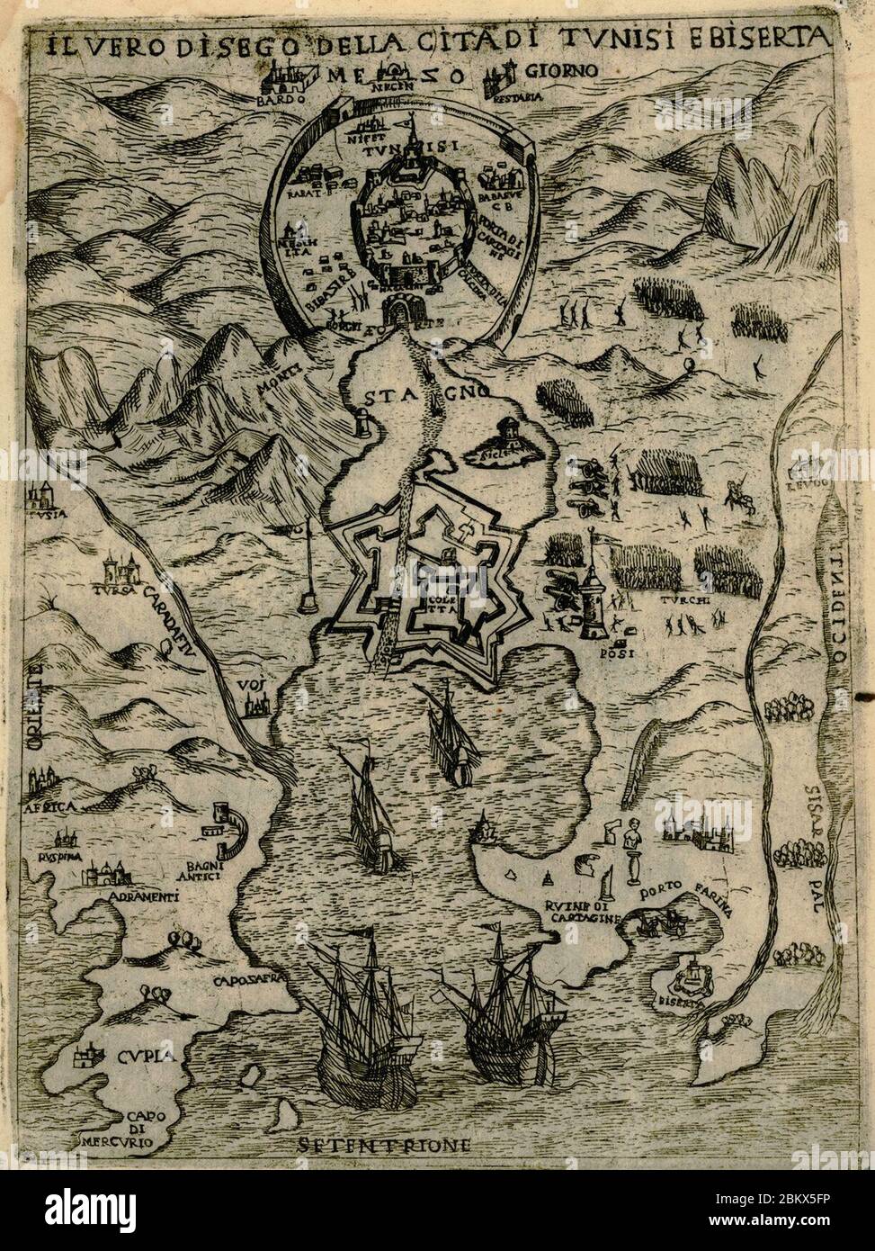 Il vero disegno della cita di Tunisi e Biserta - Camocio Giovanni ...