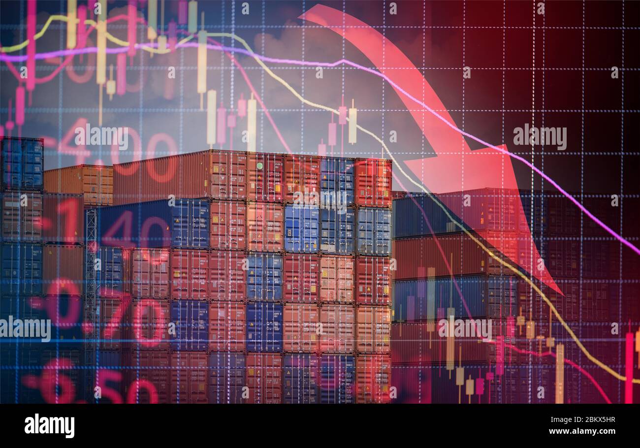 Container ship crisis export and import business and logistics ...