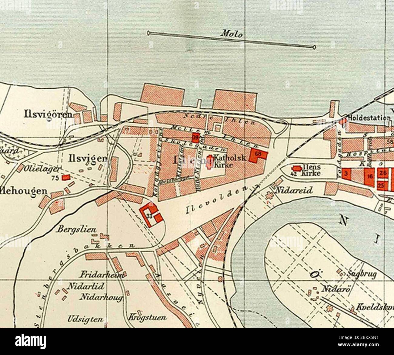 Ila map 1898 Stock Photo - Alamy