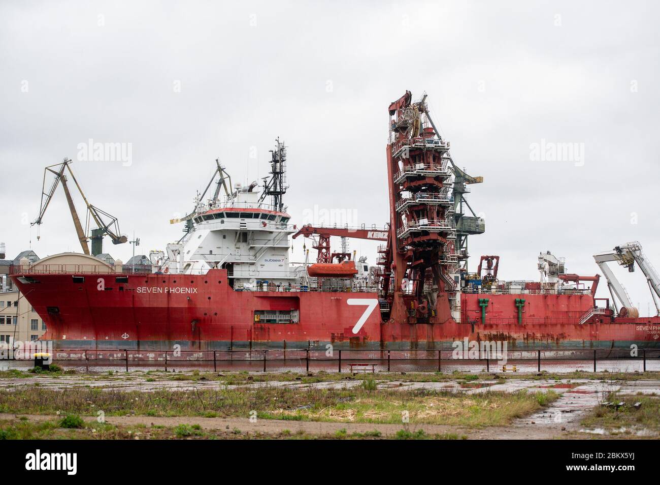 Ship Seven Phoenix seen at the Gdansk Shipyard. Seven Phoenix is a ship ...