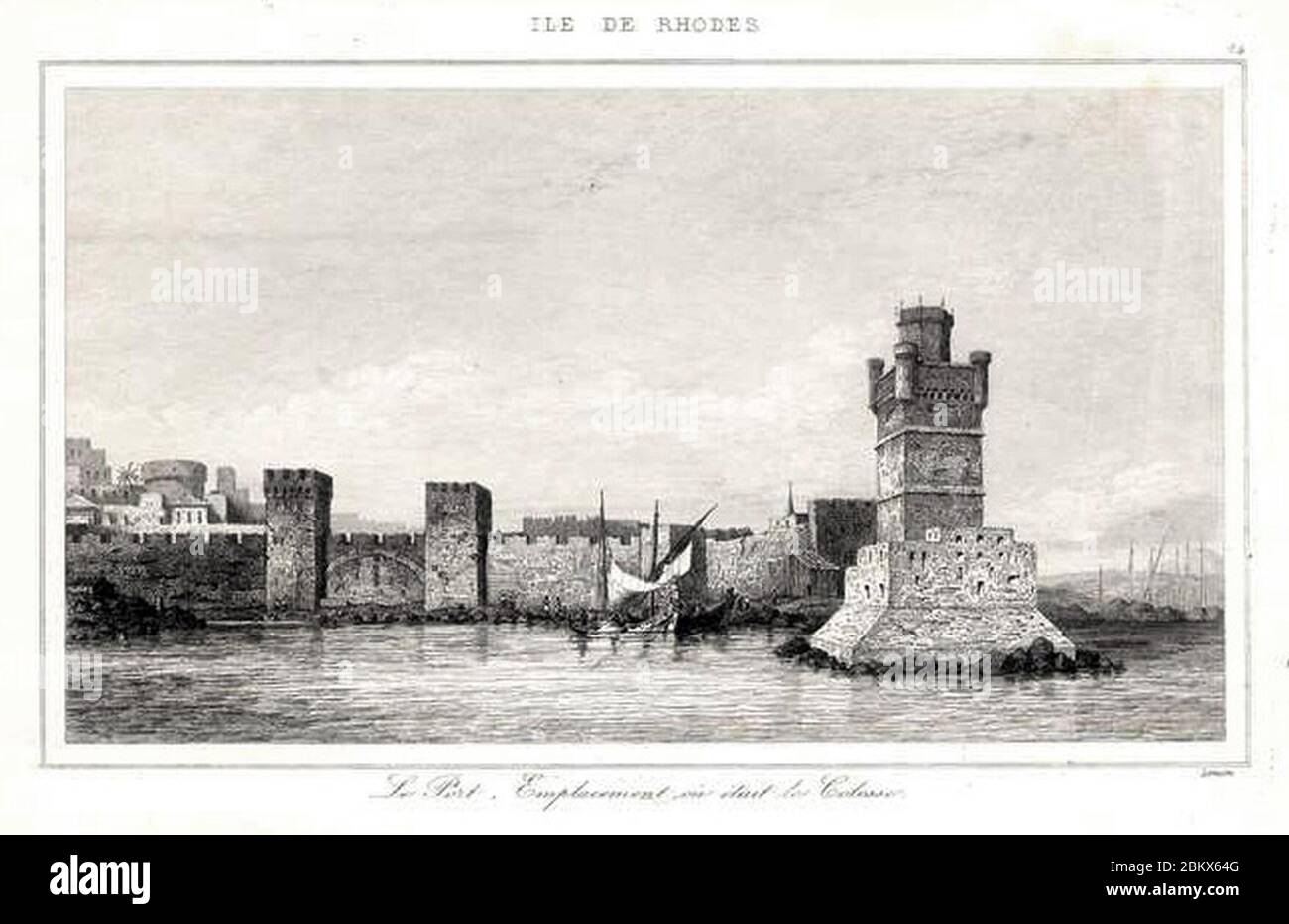 Ile de Rhodes 1850 Stock Photo - Alamy