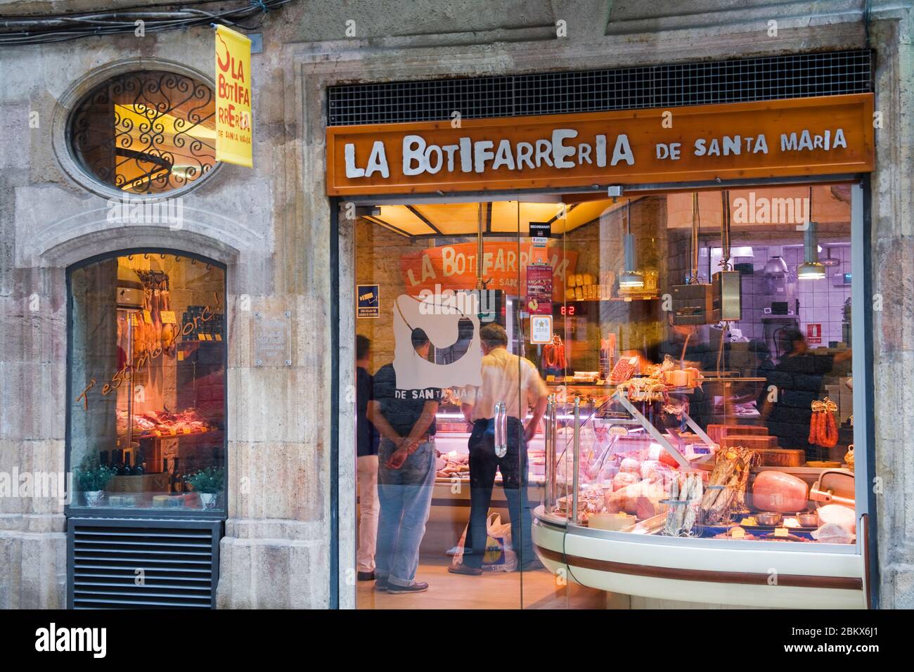 Butcher shop in the Born District, Barcelona, Catalonia, Spain, Europe ...