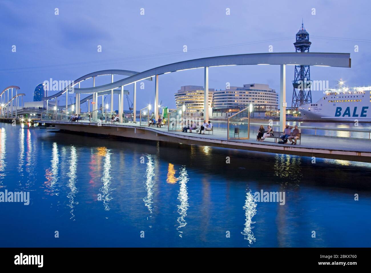Pedestrian bridge barcelona hi-res stock photography and images - Alamy