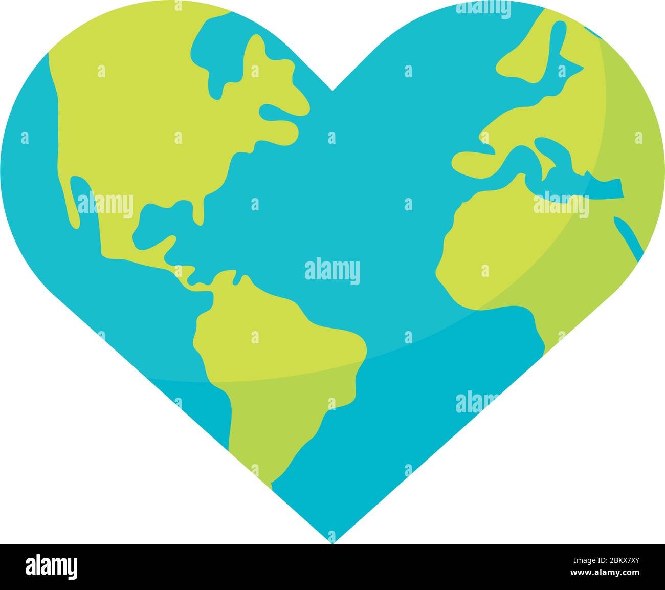 world planet earth with heart shape Stock Vector Image & Art - Alamy