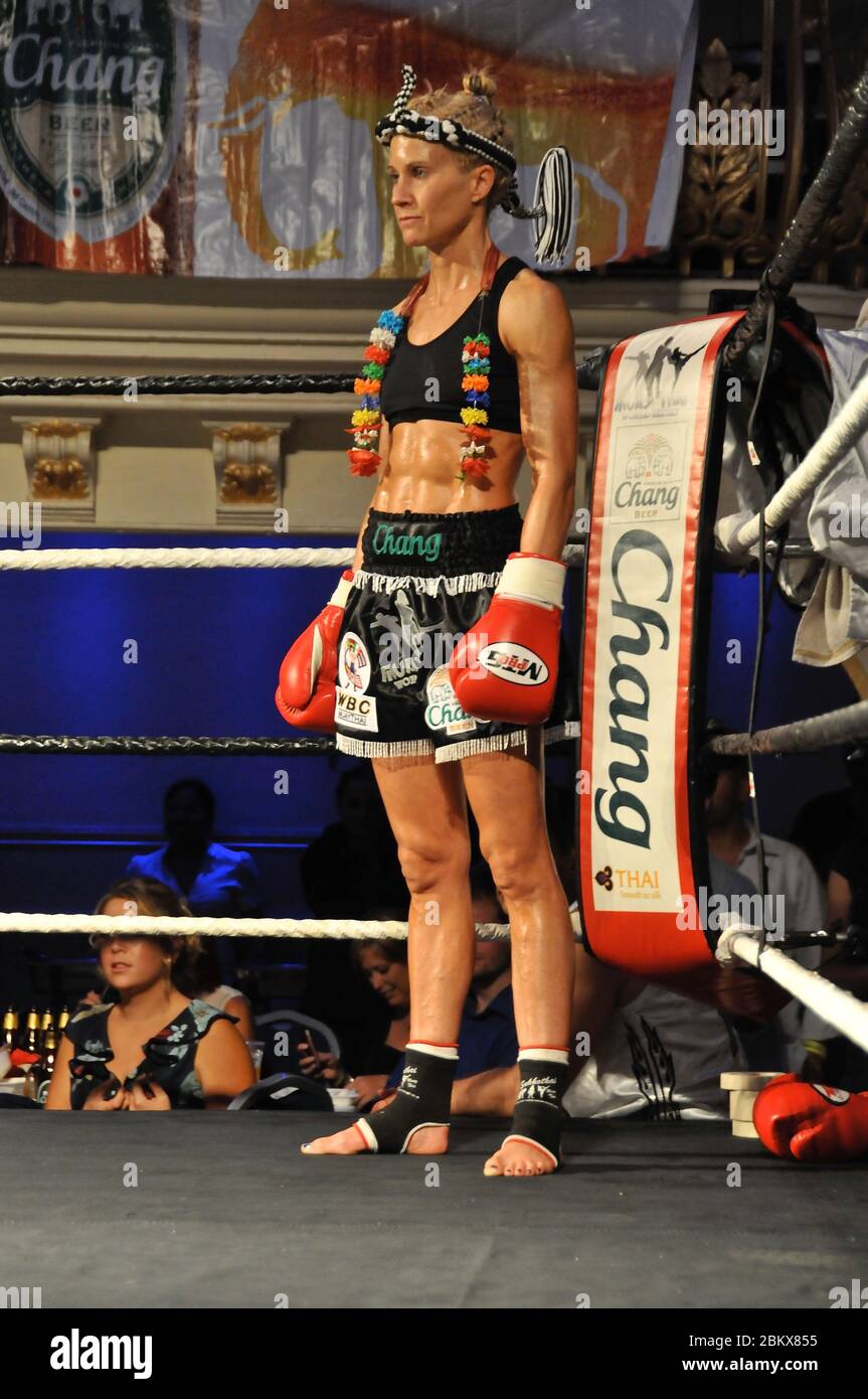 WBC international championship and Chang Cup at Bournemouth. Bounemouth fight star Denise Mellor ...