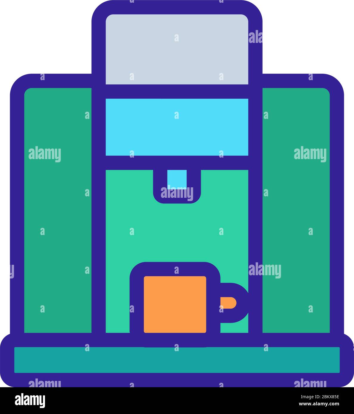 closed type coffee maker icon vector outline illustration Stock Vector ...