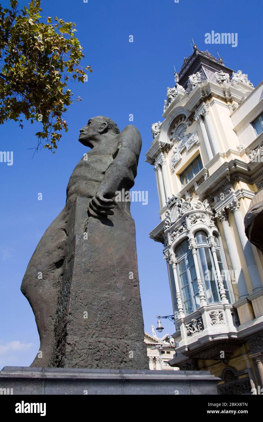 Romul Bosch Alsina Statue & Port Building in Port Vell, Barcelona ...