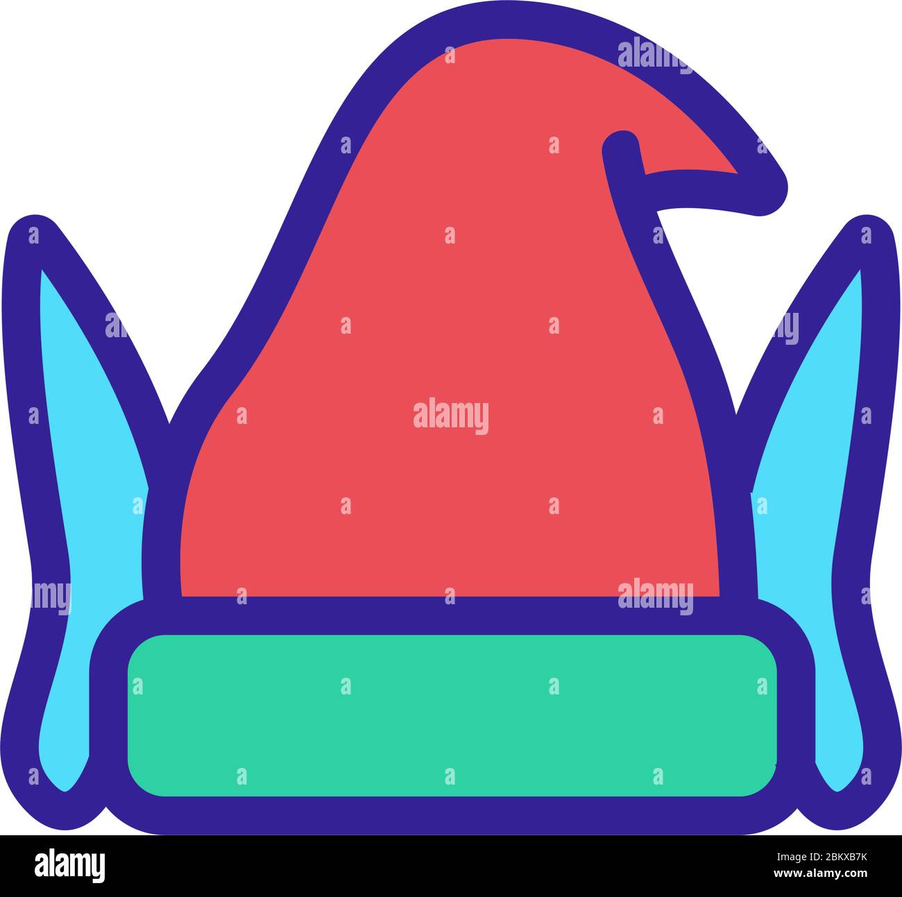 elf hat icon vector outline illustration Stock Vector Image & Art - Alamy