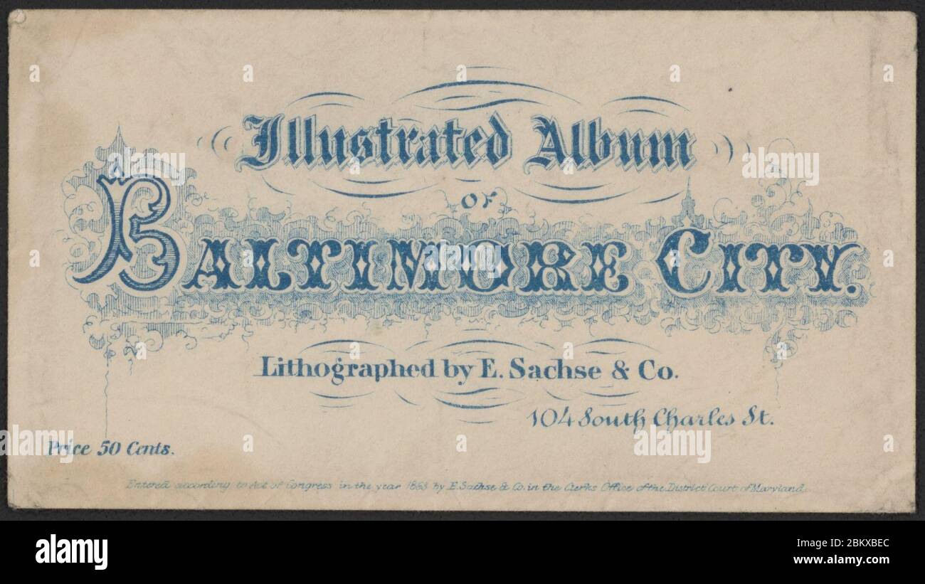 Illustrated album of Baltimore City Stock Photo - Alamy