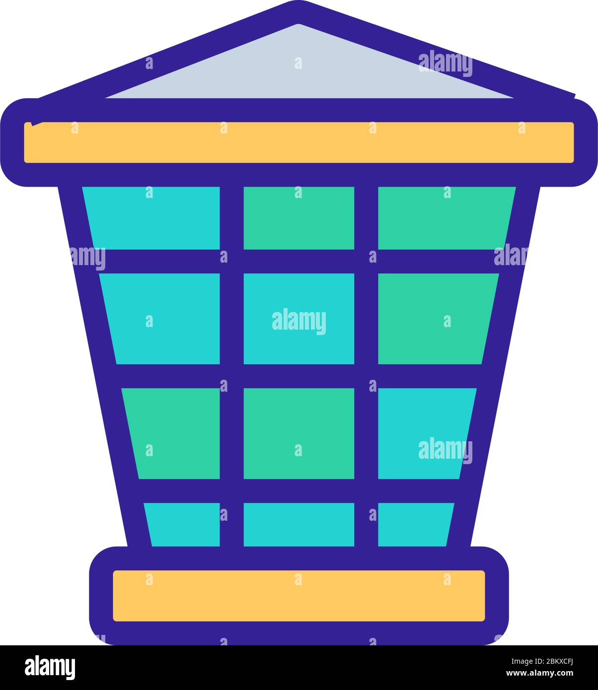 overhead safety net icon vector outline illustration Stock Vector Image ...