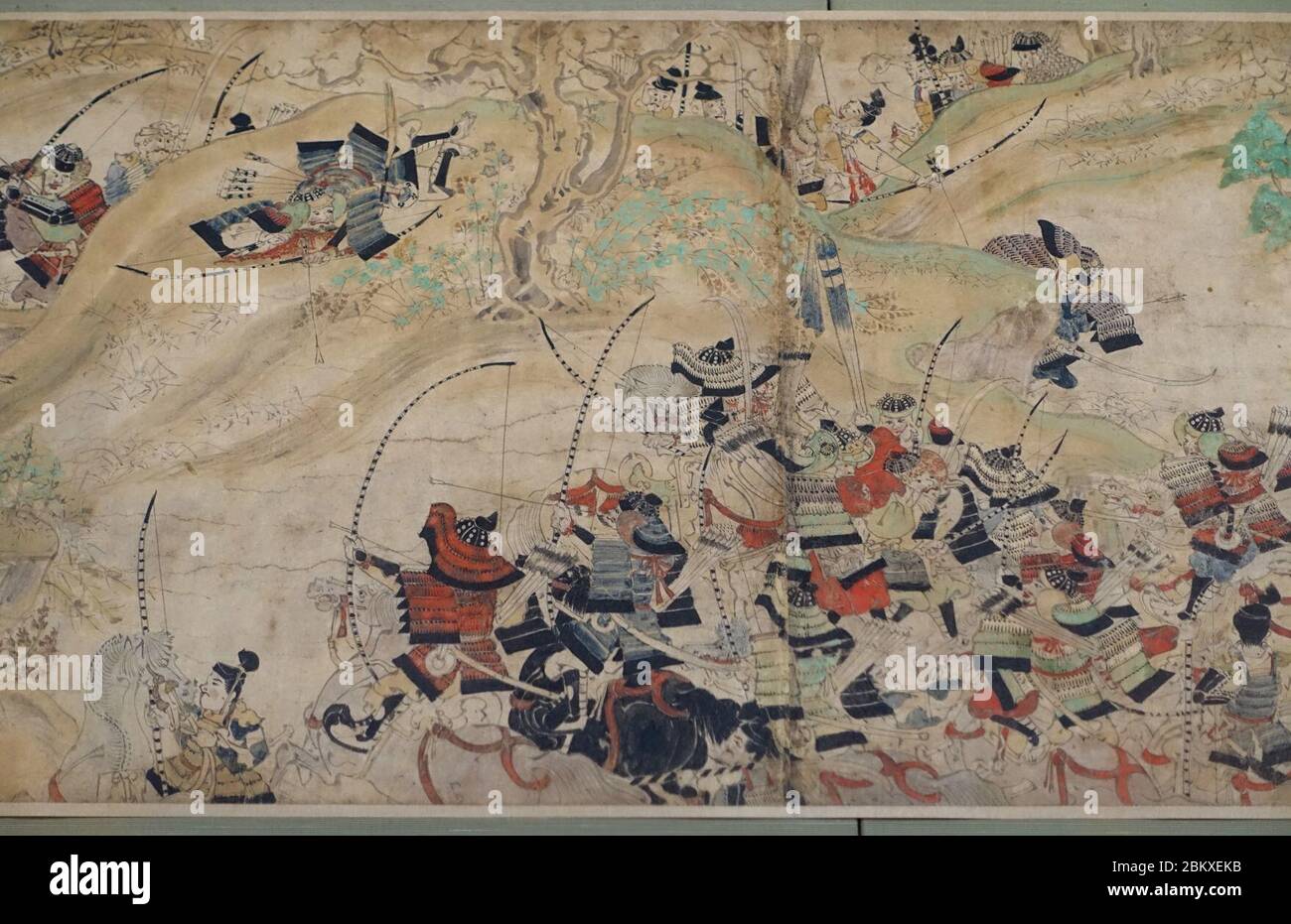 Illustrated scroll of Tale of Warrior Obusuma Saburo, 4 of 5, Japan ...