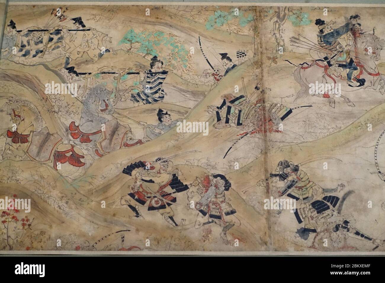 Illustrated scroll of Tale of Warrior Obusuma Saburo, 5 of 5, Japan ...